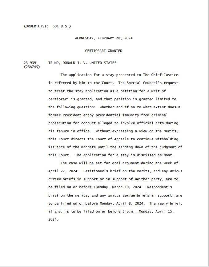 The U.S. Supreme Court To Leisurely Contemplate If A Fascist Grifter ...